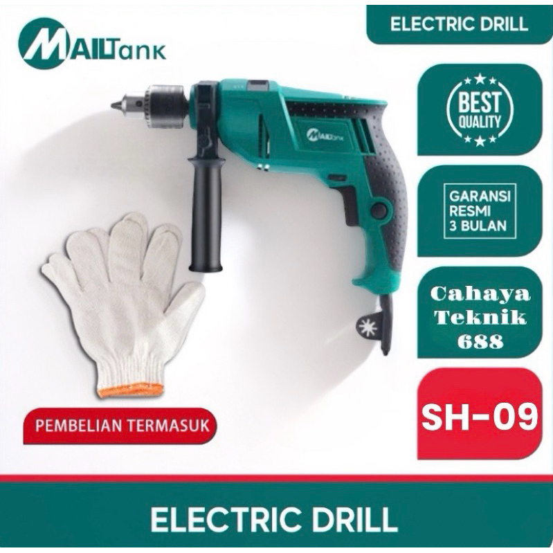 Jual MAILTANK MESIN BOR TEMBOK BETON SH09 IMPACT DRILL 13MM BOLAK BALIK SH-09 MAILTANK | Shopee ...