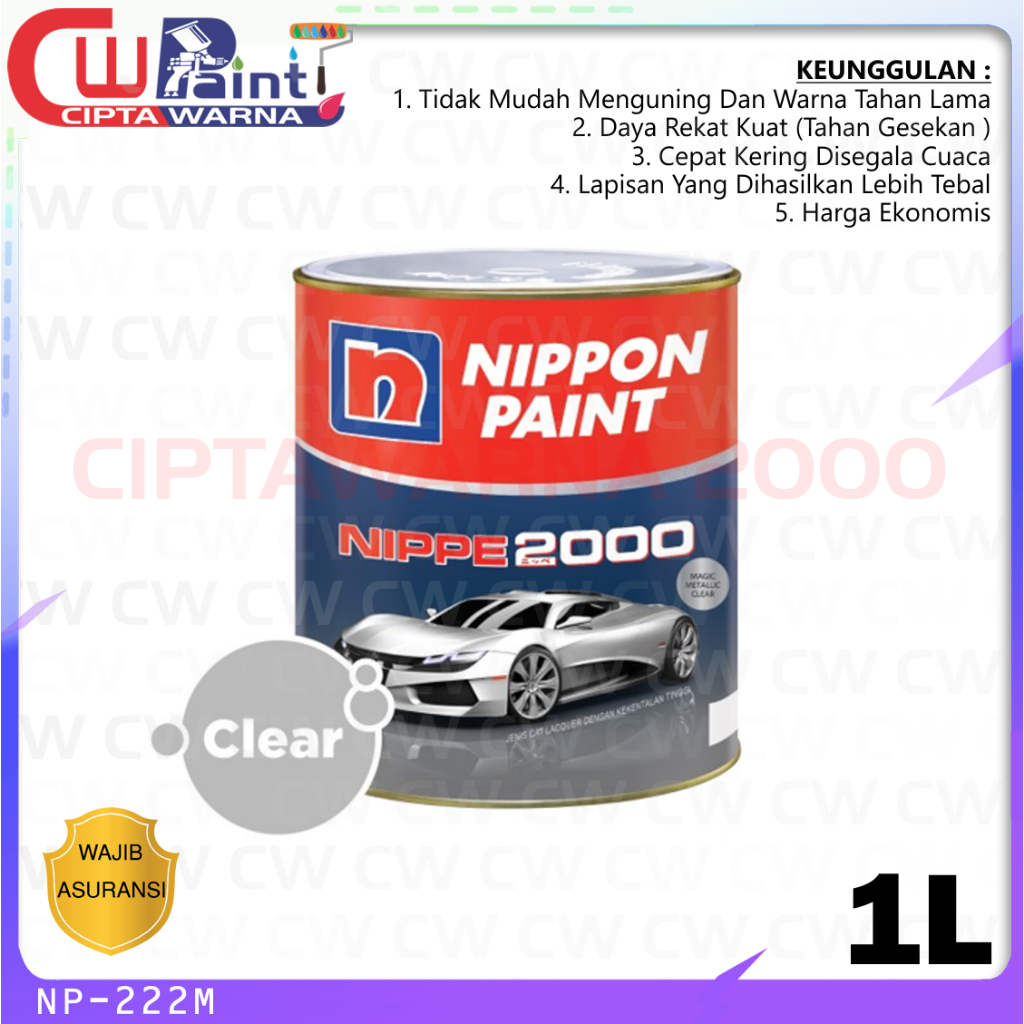 Jual Nippe 2000 Cat Auto Refinish 222M Magic Metallic Clear 1Liter ...