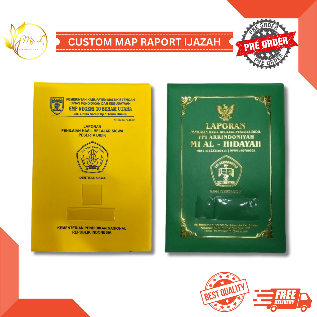 Jual My.L Map Ijazah / Sertifikat ukuran A4 & F4, Maps Custom K13 Foil ...