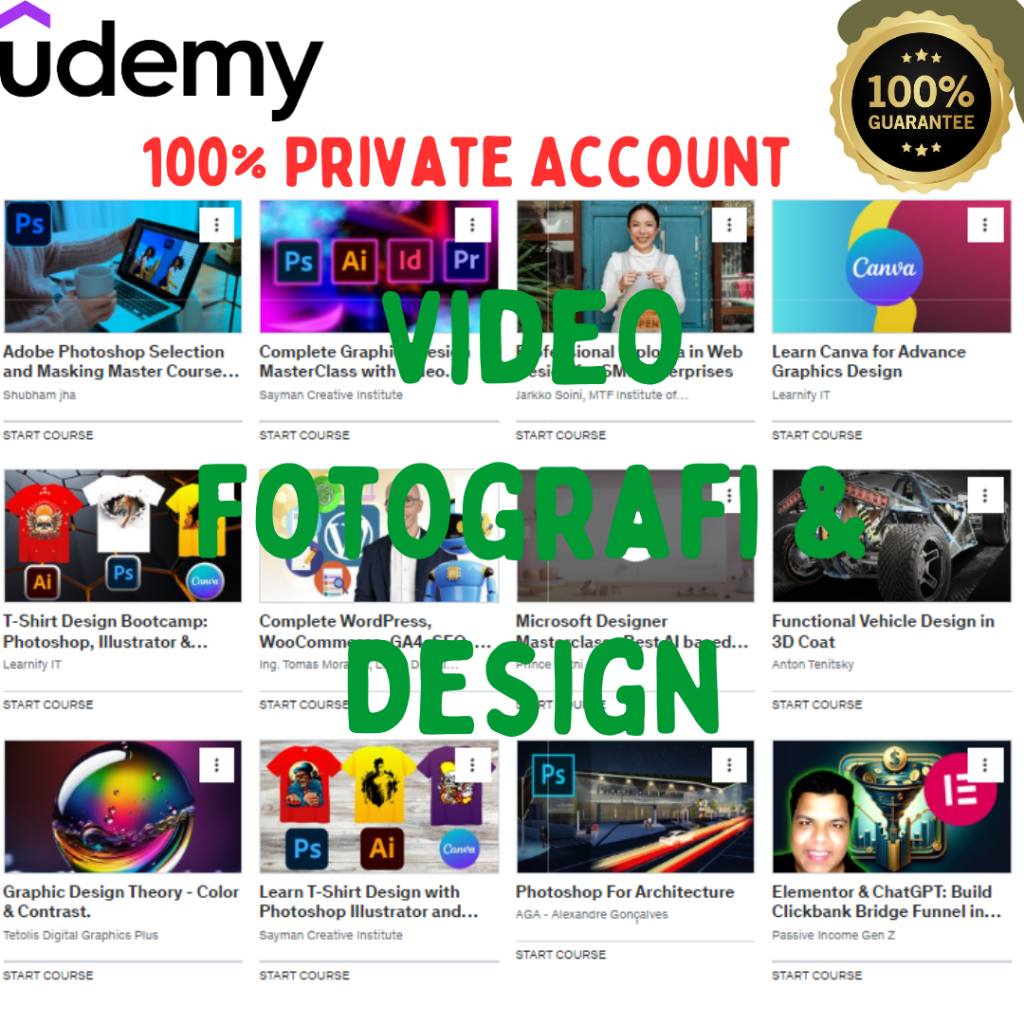 Jual Udemy Premium Course Edisi Editing & Design | Shopee Indonesia
