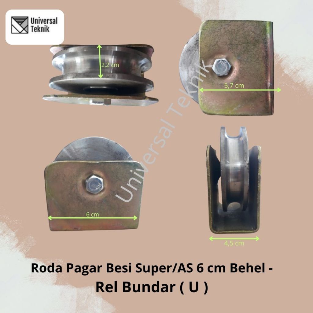 Jual Roda Pagar Besi Super/AS 6 cm Behel - Rell Bundar (U) | Shopee ...