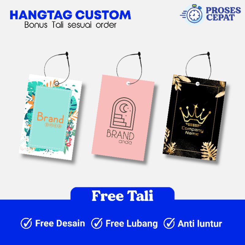 Jual Hang Tag Baju 3x3cm - 3x10cm (FREE DESAIN & TALI) - Label Baju ...