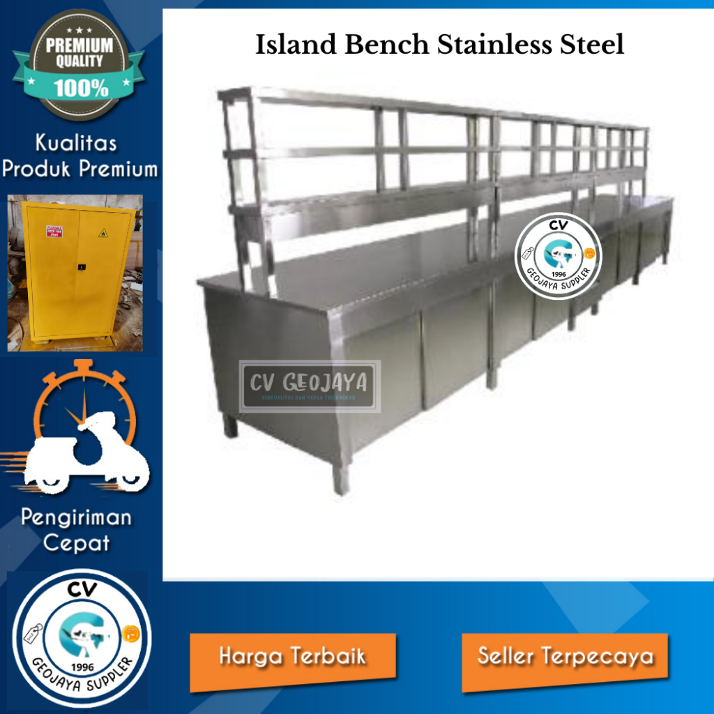Jual Meja Laboratorium - Island Bench Kokoh Dimensi Luas dan Material ...