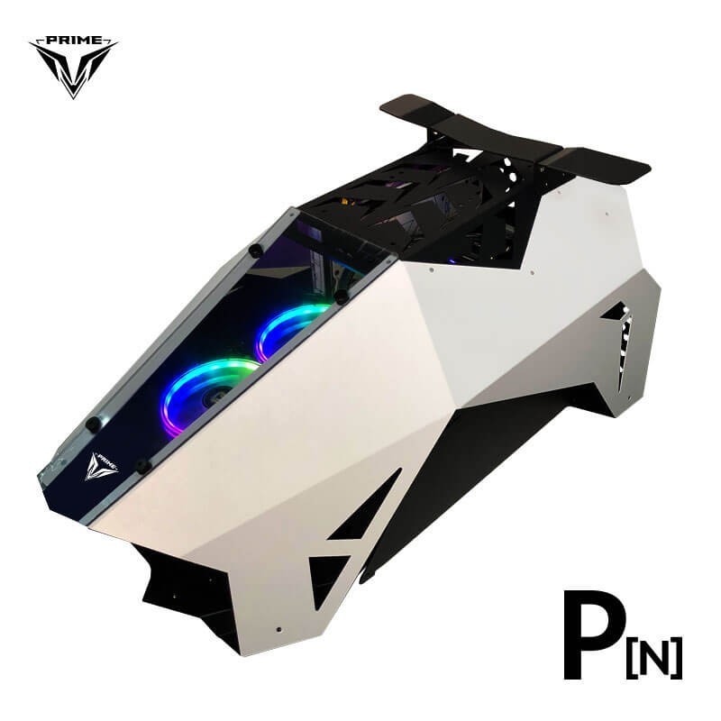 Jual CASING GAMING PRIME P-[N] WHITE ALUMUNIUM GAMING CASE UNIQUE ...