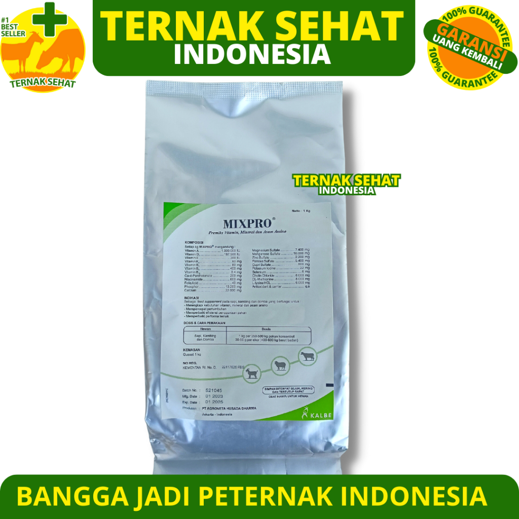 Jual MIXPRO PREMIX SAPI 1 KG - Mix Pro Suplemen Premix Penggemuk dan ...