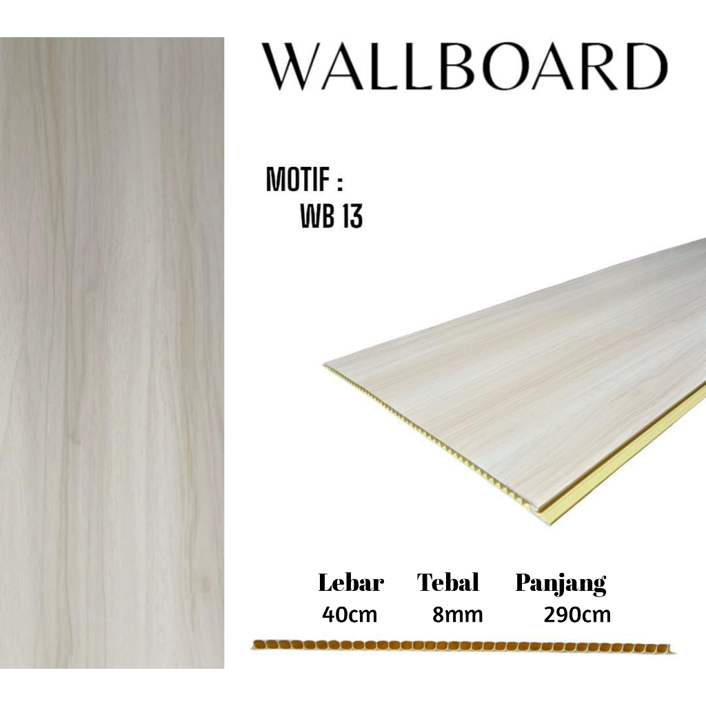 Jual Wallboard WPC / Wallboard Panel PVC/ Wallboard hiasan dinding ukuran 40 cm x 2.9 m | Shopee ...