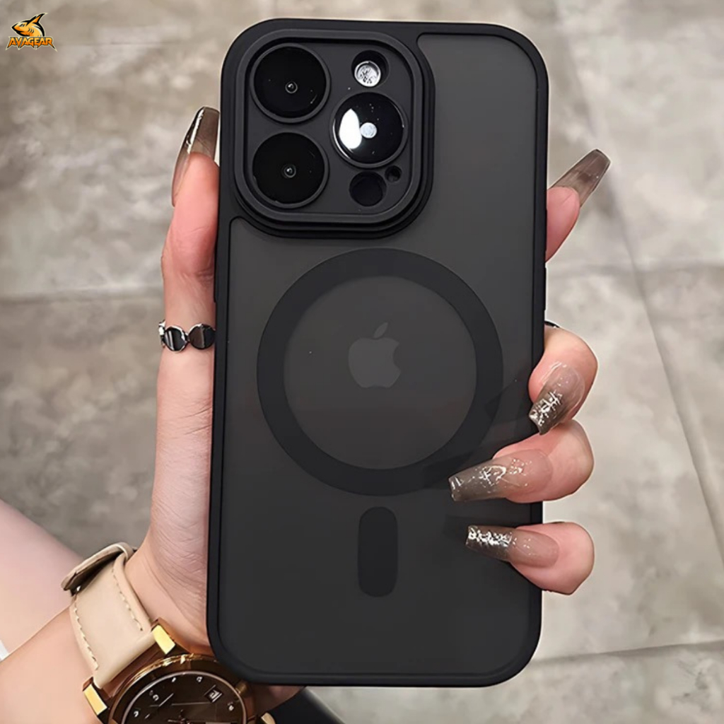 Jual Magsafe Case Smoky Matte Obsidian Black & Ash Gray Protect Camera ...