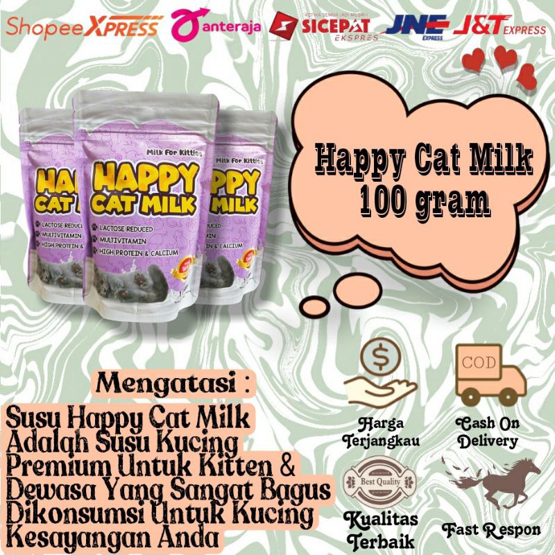 Jual Susu Kucing Happy Cat Milk 100 Gram Susu Berkualitas Sangat Cocok ...