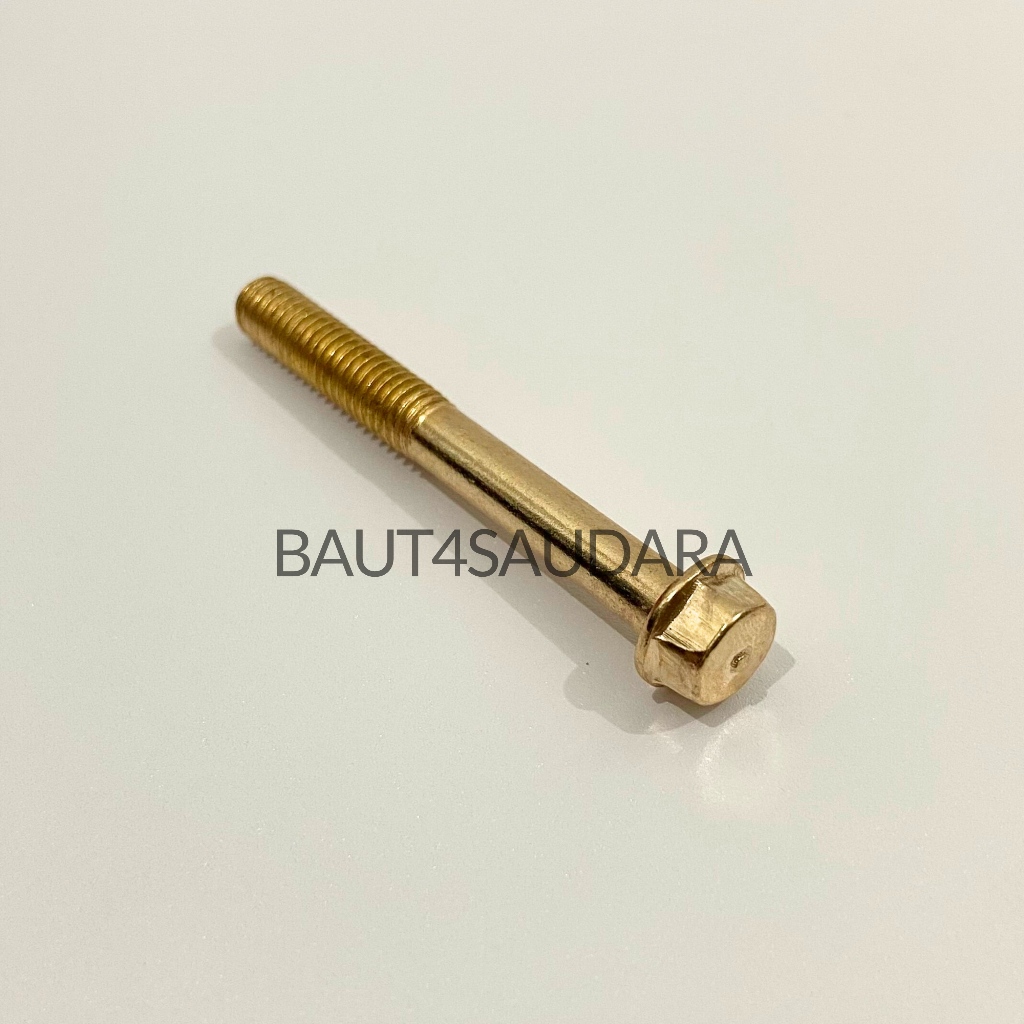 Jual Baut Flange Bolt 6x50 Kunci 8 GOLD | Shopee Indonesia