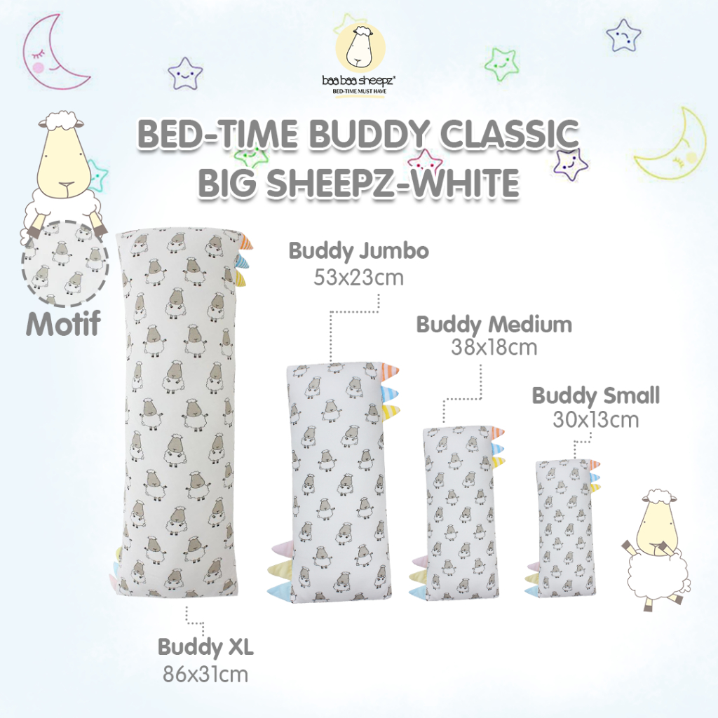 Jual Baabaasheepz Bedtime Buddy Big Sheepz with Color & Stripe tag (S/M ...