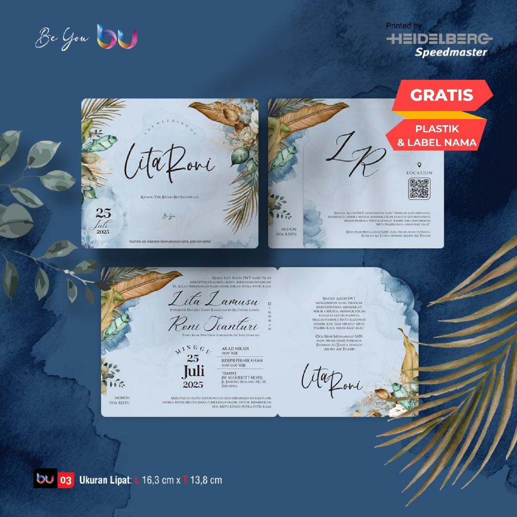 Jual Undangan Pernikahan Desain Modern Be You 03 | Undangan Pernikahan ...