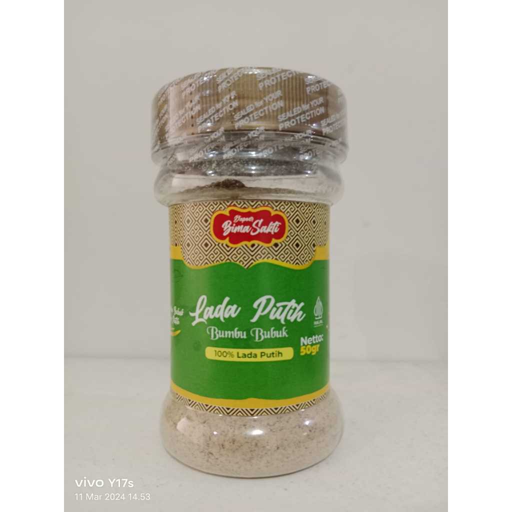 Jual Lada Putih Bubuk Kemasan 50 gram termurah Merica 100% asli Asli ...