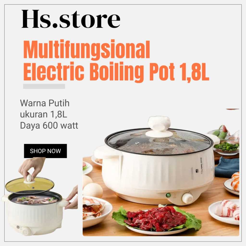 Jual Panci listrik Multi memasak 220V Electric Boiling Pot Multifungsional 1,8 L | Shopee Indonesia