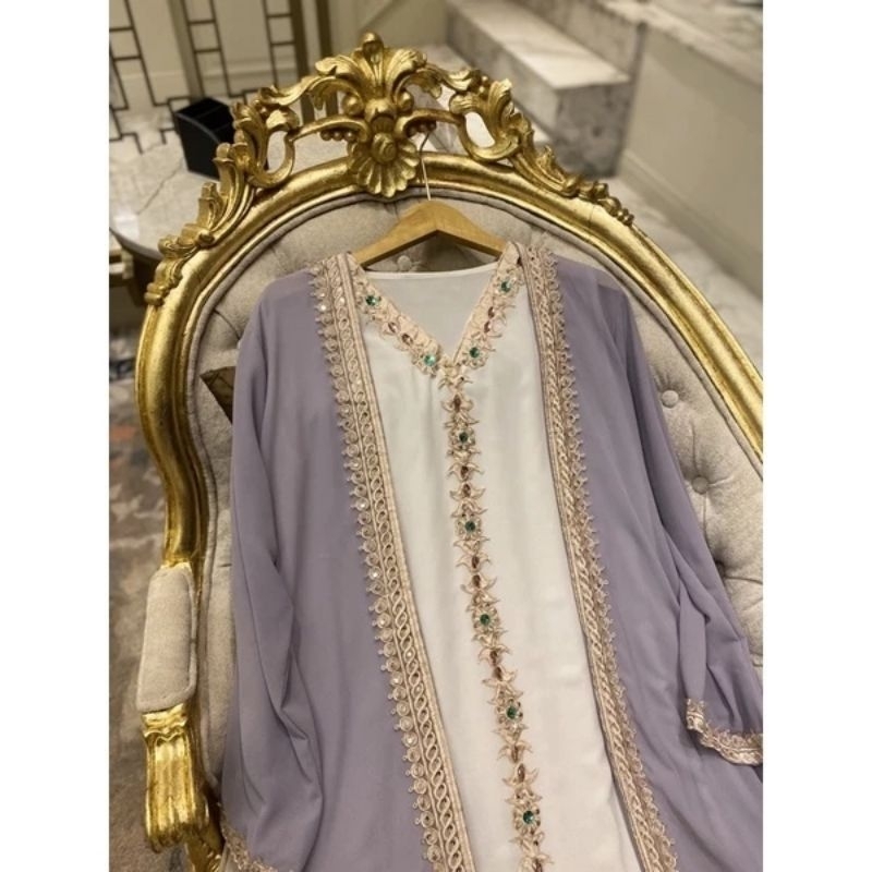 Jual Shireenz Abaya Dress Kaftan Free Manset Turban Belt L XL XXL Dress ...