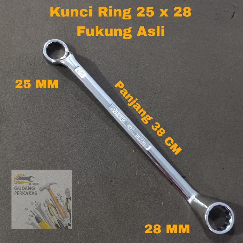 Jual Kunci Ring 25x28 FUKUNG ASLI - Double Ring Offset spanner Wrench ...