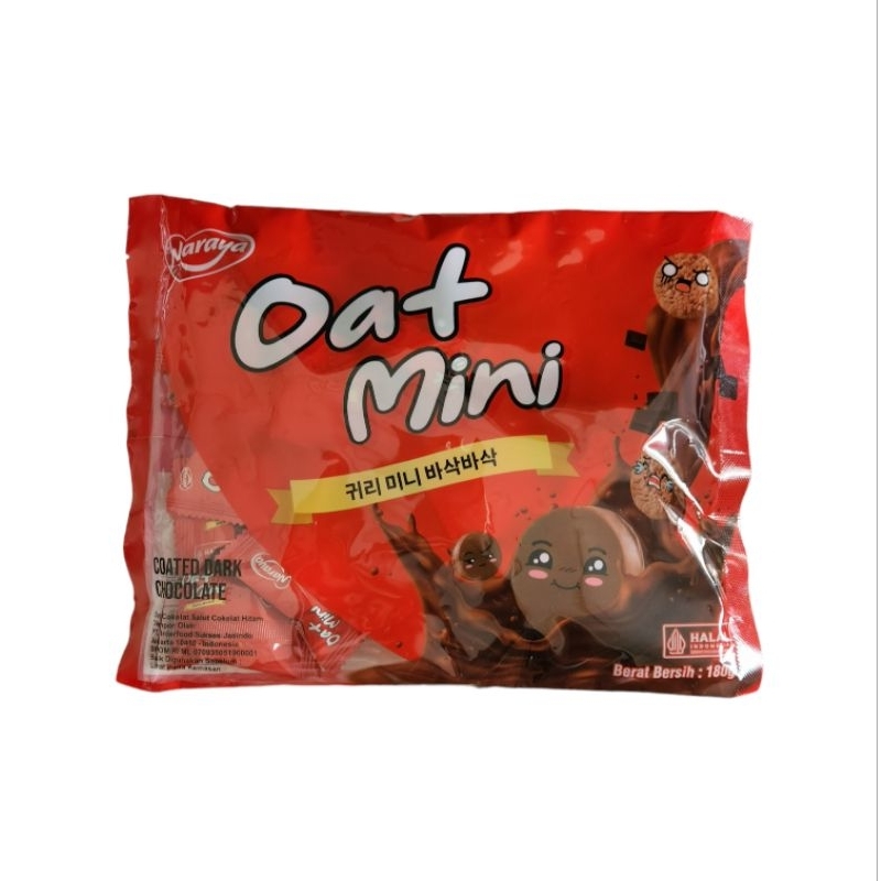 Jual Naraya Oat Mini Coated Dark Chocolate 180g | Shopee Indonesia