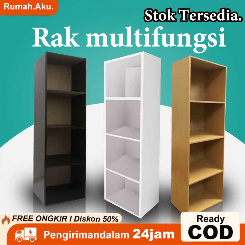 Jual Rak Buku Kayu 6 Susun Rak Buku Susun Minimalis Lemari Display ...