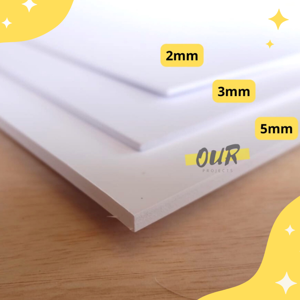 Jual PVC FOAM BOARD/ PVC 1MM 2MM 3MM 5MM UK. 30X40 CM, 40X60CM BAHAN ...