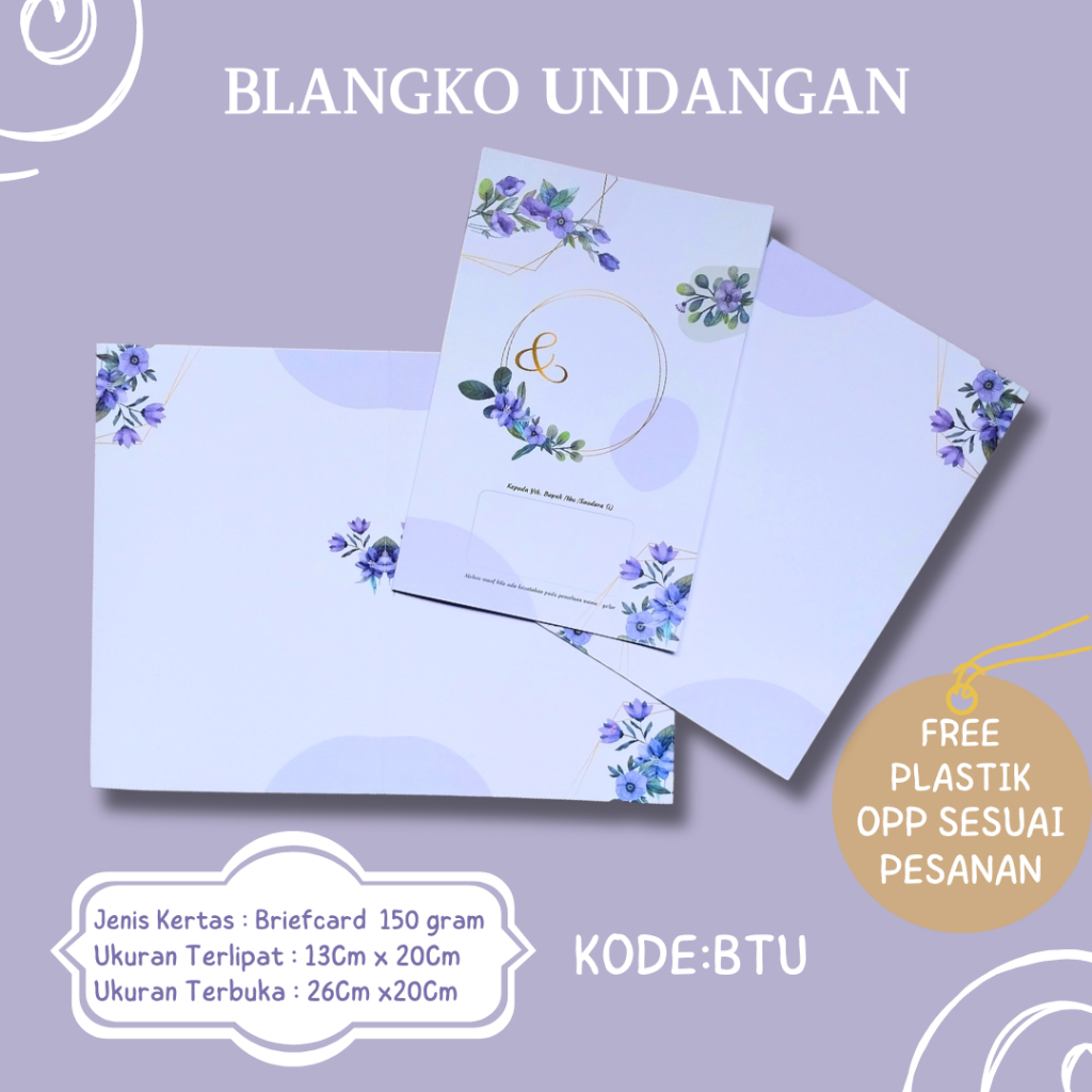 Jual BLANGKO UNDANGAN / UNDANGAN NIKAH / UNDANGAN BLANGKO / SERIES ...
