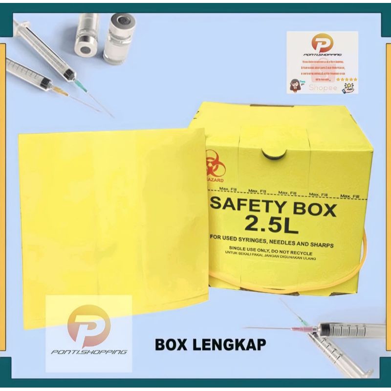 Jual Safety Box 2,5 LITER 'BIOHAZARD/Box Pembuangan | Shopee Indonesia