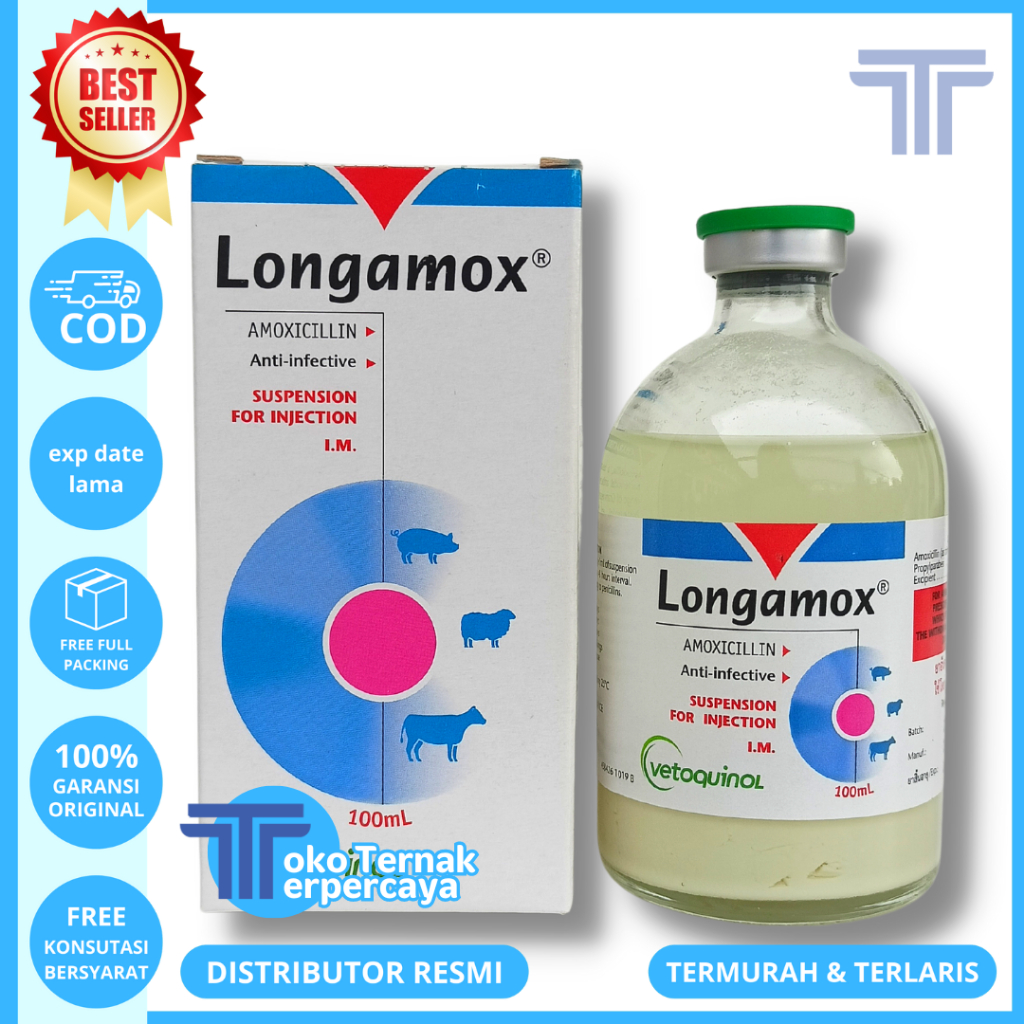 Jual LONGAMOX 100ML - Obat Antibiotik Spektrum Luas Long Acting Hewan ...