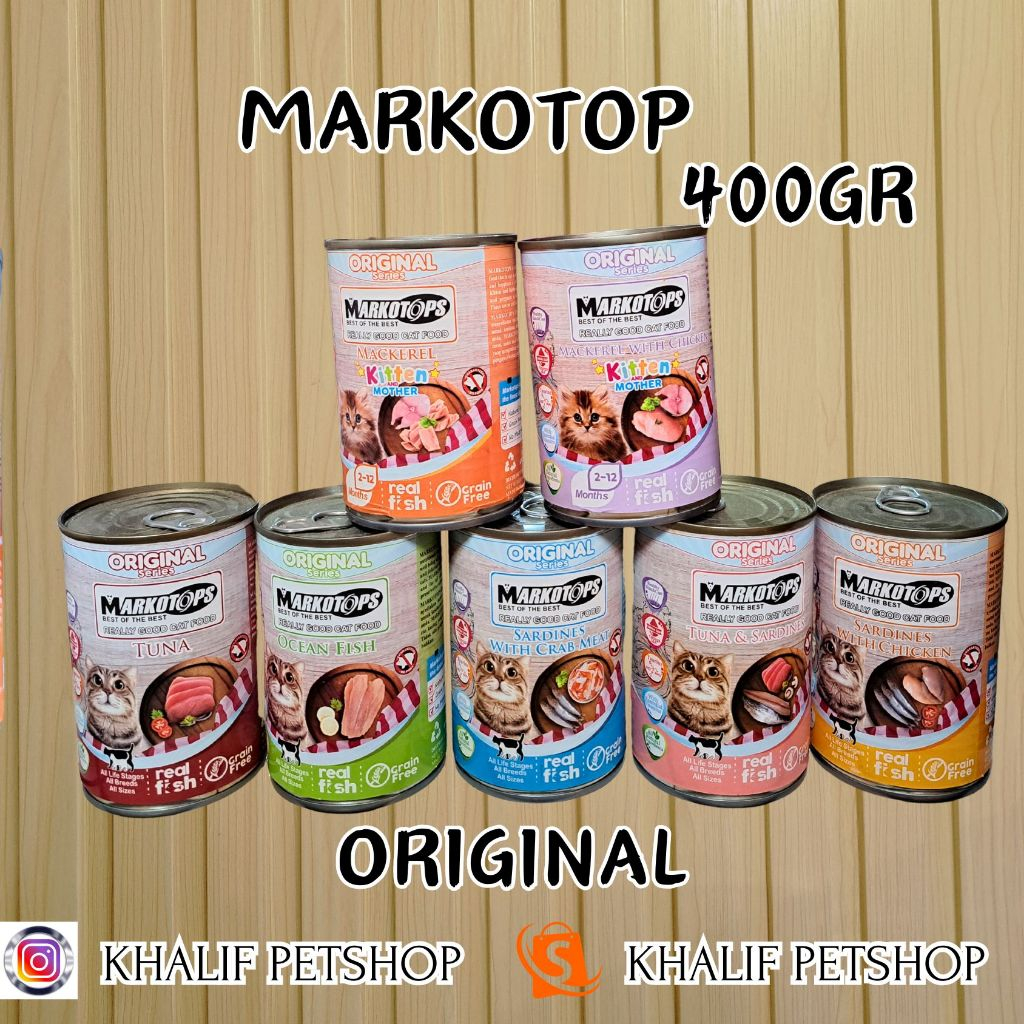 Jual Markotop Kaleng Cat Adult & Kitten All Variant 400gr Kucing Basah ...