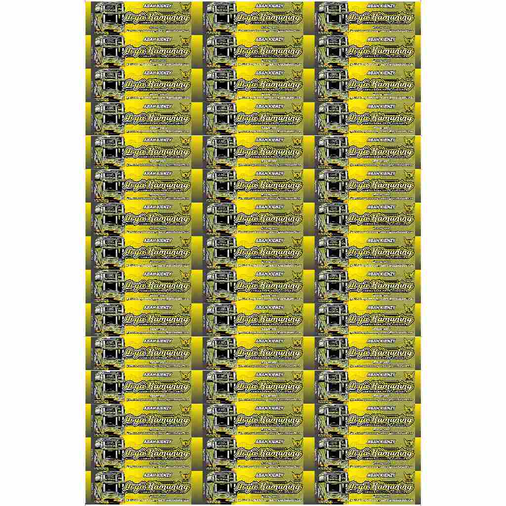 Jual STICKER BUS BASURI ARYA KEMUNING PECEL BALAP 1 Lembar Isi 45 kotak ...