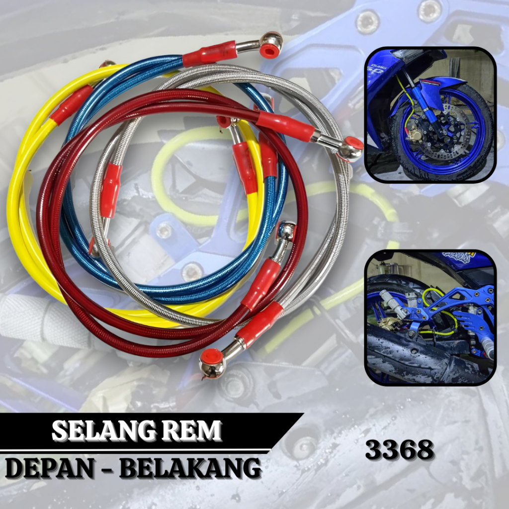 Jual Selang Rem variasi Serat CarbonDepan Belakang Model TDR 60cm 100cm ...