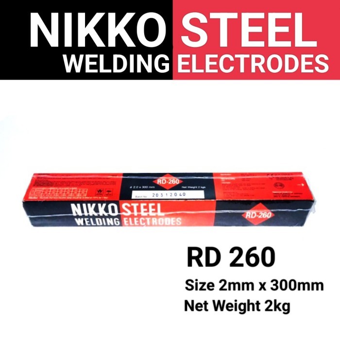 Jual Kawat Las Nikko RD260 2.0mm (2KG)/ RD 260 2.00 MM STEEL / KAWAT LAS ELECTRODE RD260 ...