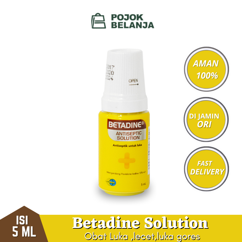 Jual Betadine Sol 5 ML Antiseptik Solution untuk Luka atau Infeksi ...