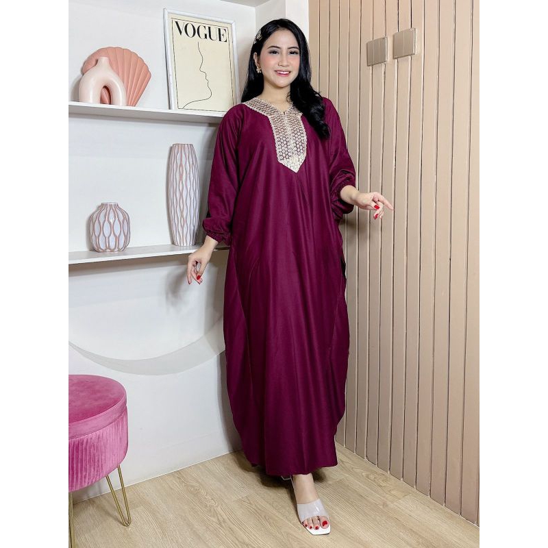 Jual baju pakaian gamis Ruffle kaftan arabian sultan wanita cewek ...