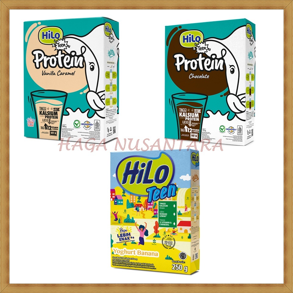 Jual HILO TEEN Hi Protein 250 gr Chocolate Vanilla Caramel Yoghurt ...