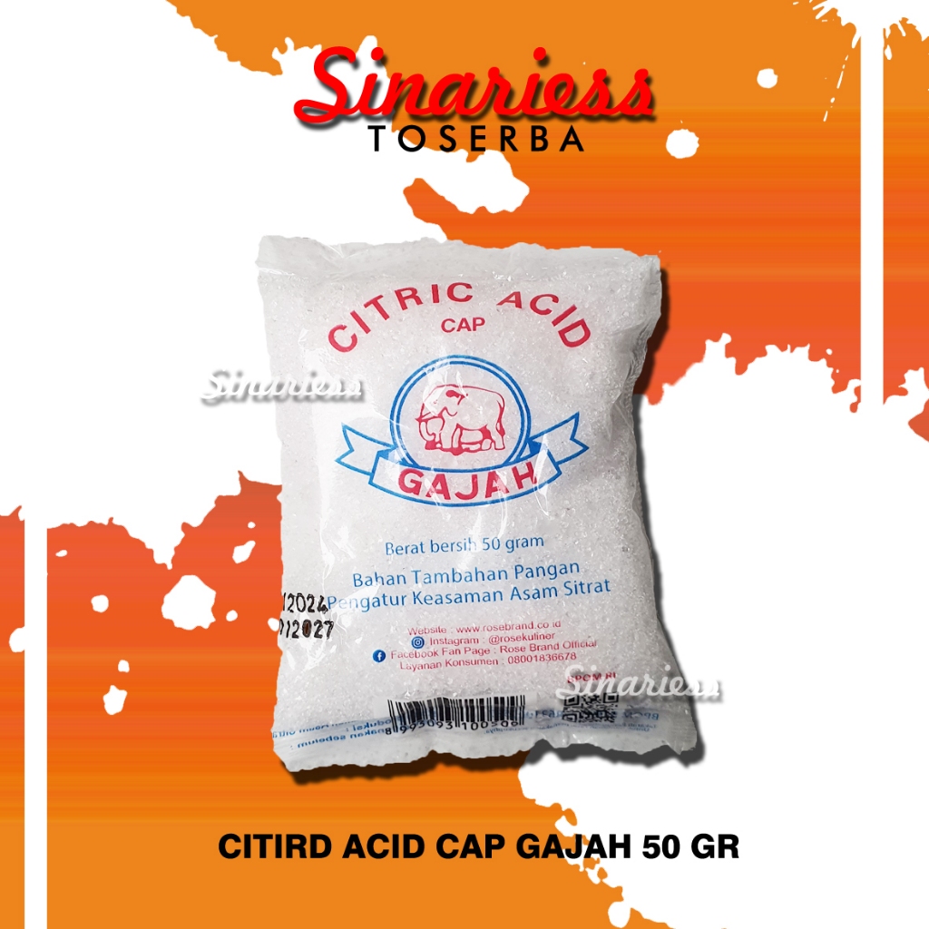 Jual Citric Acid ap Gajah 50 gr | Citrun | Asam Sitrat | Asam Sitrun ...