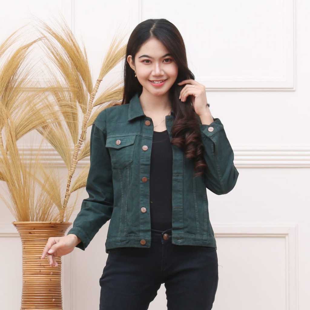 Jual Jaket Jeans Wanita / Jaket Biondy Cropty Korean Style Kekinian ...