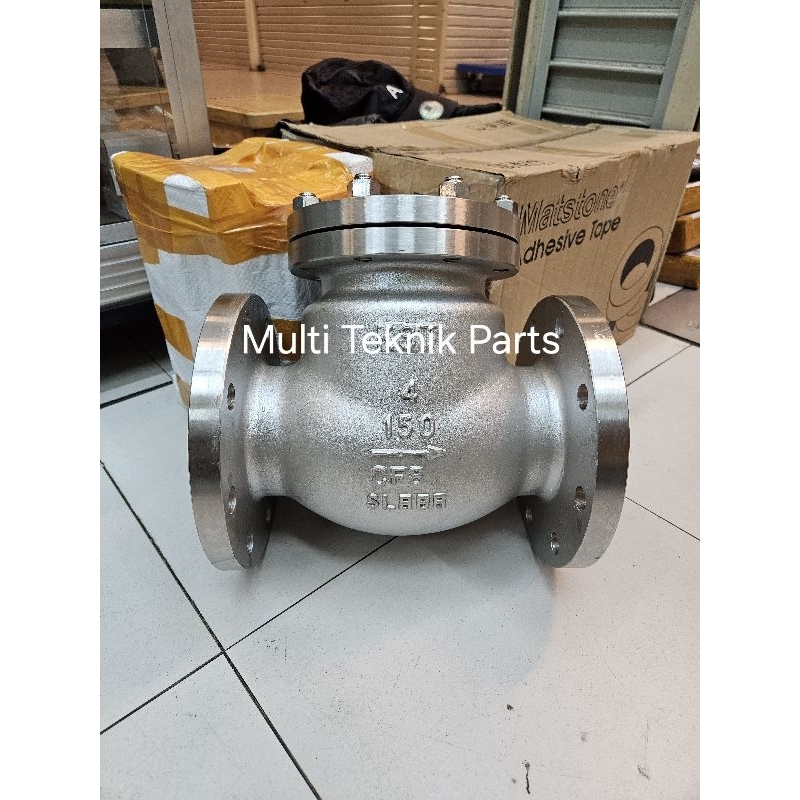 Jual Swing Check Valve Stainless 304 Ansi 150 4" inch DN 100 / Klep ...