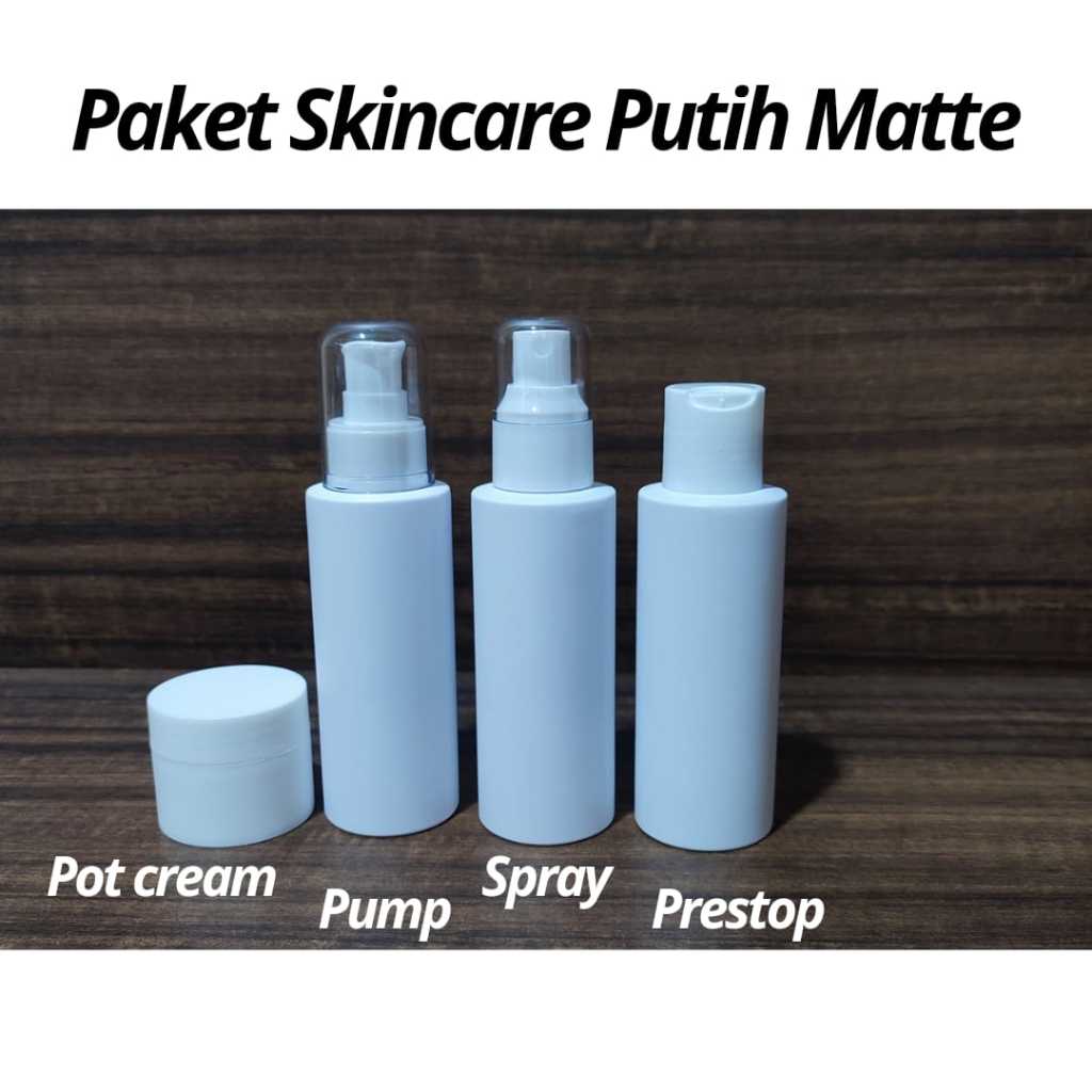 Jual Botol Plastik Putih Matte 100ml Botol Sprayer Botol Pump Botol ...