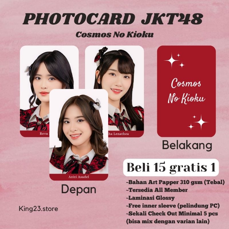 Jual Photocard Jkt48 New Era Edisi Cosmos / Kabesha 2024 Unofficial/Fanmade Zee,Adel,Shani ...