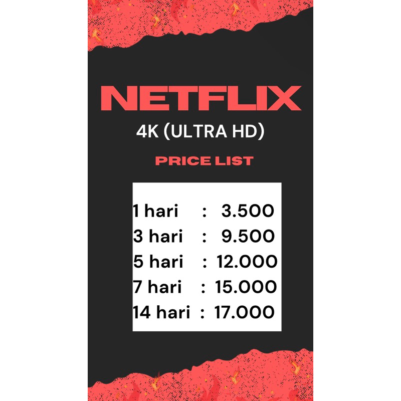 Jual netflix 1 hari | 3 hari | 5 hari | 7 hari | 14 hari | Shopee Indonesia