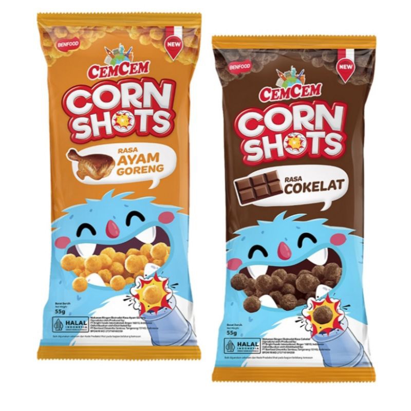 Jual CemCem Corn Shots snack bola dari biji jangung rasa cokelat dan ...
