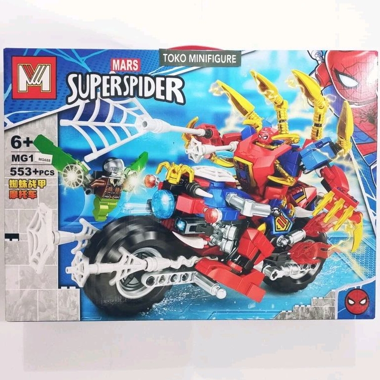 Jual MAINAN EDUKASI ANAK BRICKS MOTOR HEROES SUPER SPIDER MAN - VULTURE ...