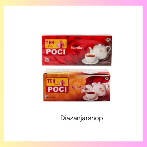 Jual Teh Celup Cap POCI Vanila/Asli Isi 25 bag Asli Gunung Slamet ...