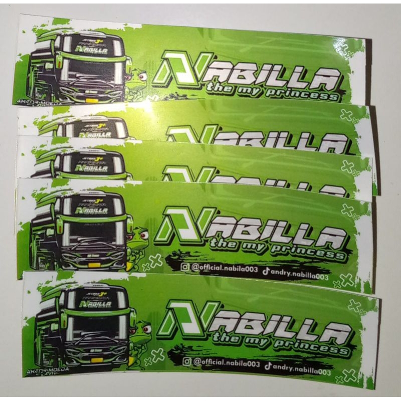 Jual Stiker bus basuri Nabila versi terbaru isi 5 sampai 15 stiker ...