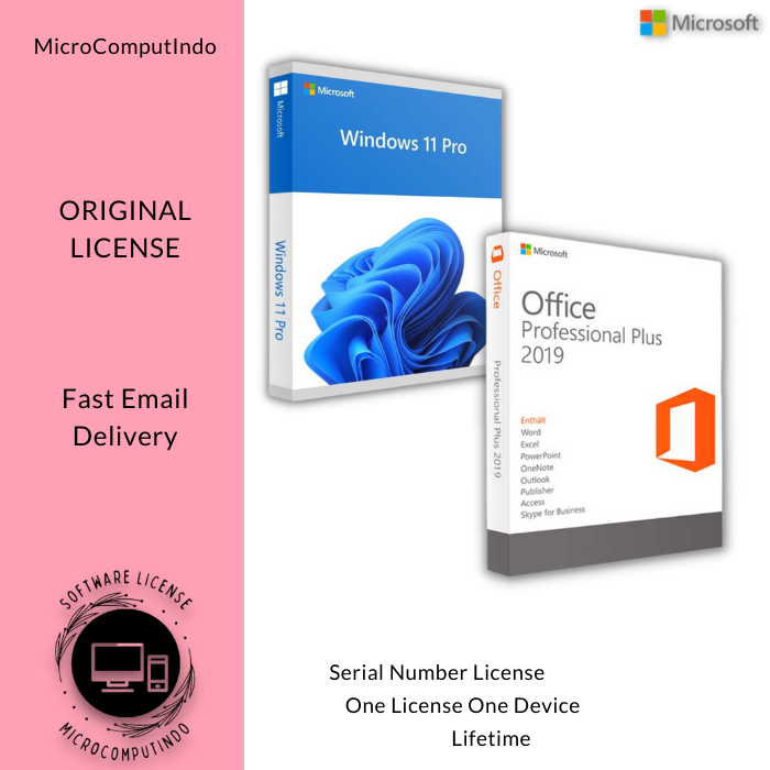 Jual Windows 11 Pro + Ms Office 2019 ProPlus Paket Full Lisensi ...