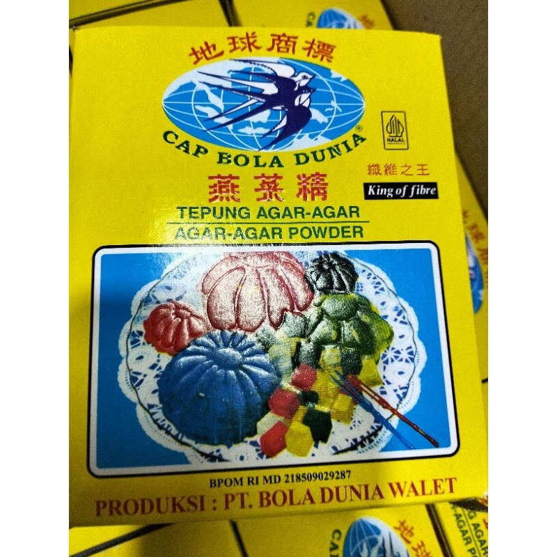 Jual agar-agar cap bola dunia isi 12 pcs | Shopee Indonesia