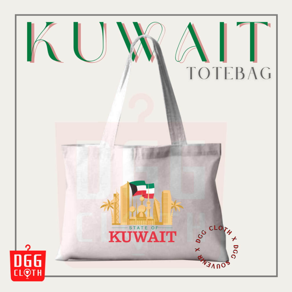 Jual DGGCloth Tote Bag Souvenir Kuwait Totebag Sablon Oleh Oleh Kuwait ...