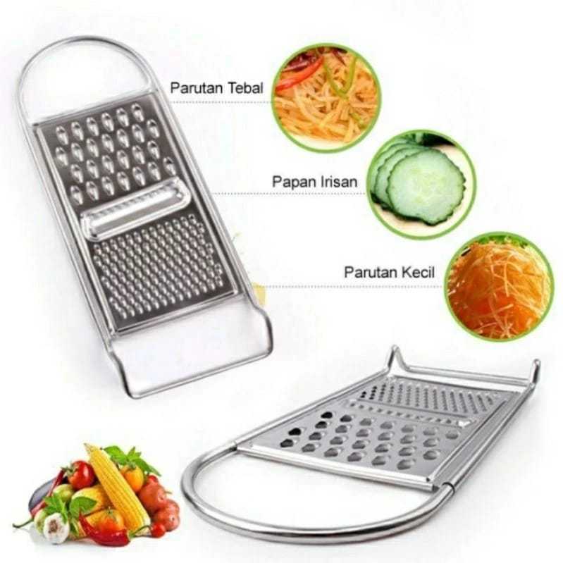 Jual Parutan Stainless Steel Serbaguna 3 in 1 / Tiga Fungsi Parutan ...