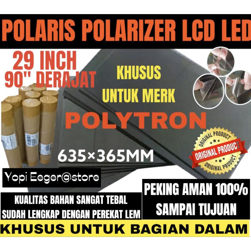 Jual POLARIS POLARIZER LCD LED POLYTRON 29 INCH 90" DERAJAT LAPISAN ...