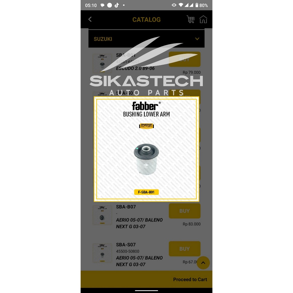 Jual 45261-65D01 BIG FRONT LOWER ARM BUSH / KARET BUSHING SAYAP DEPAN ...