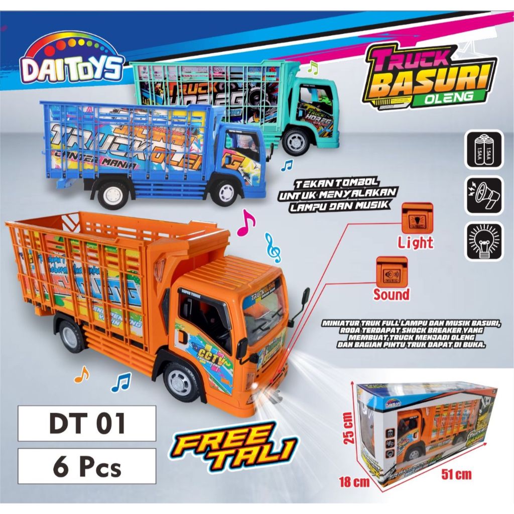 Jual MAINAN TRUK BASURI JUMBO II MAINAN MINIATUR TRUCK OLENG BASURI ...
