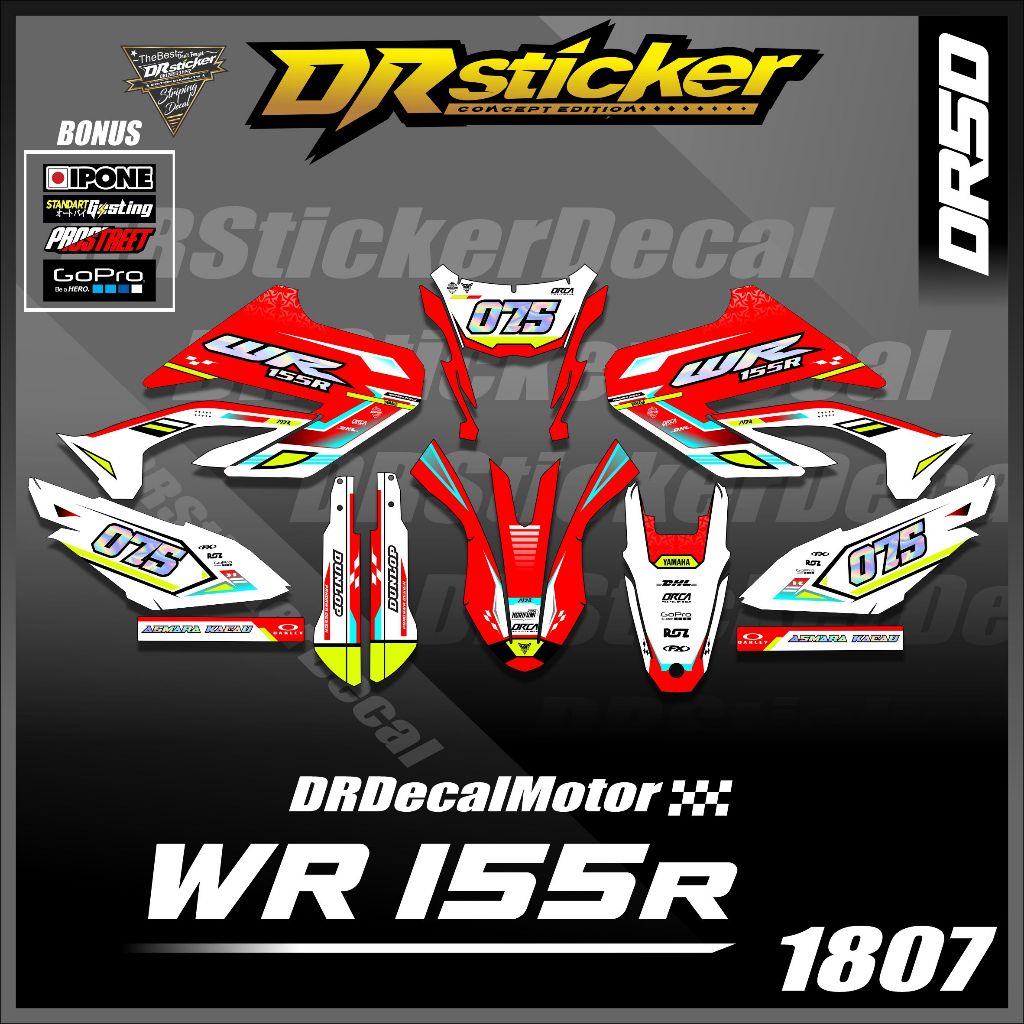 Jual Stiker Yamaha Wr 155 Decal Yamaha Wr 155 Kombinasi Hologram Stiker ...